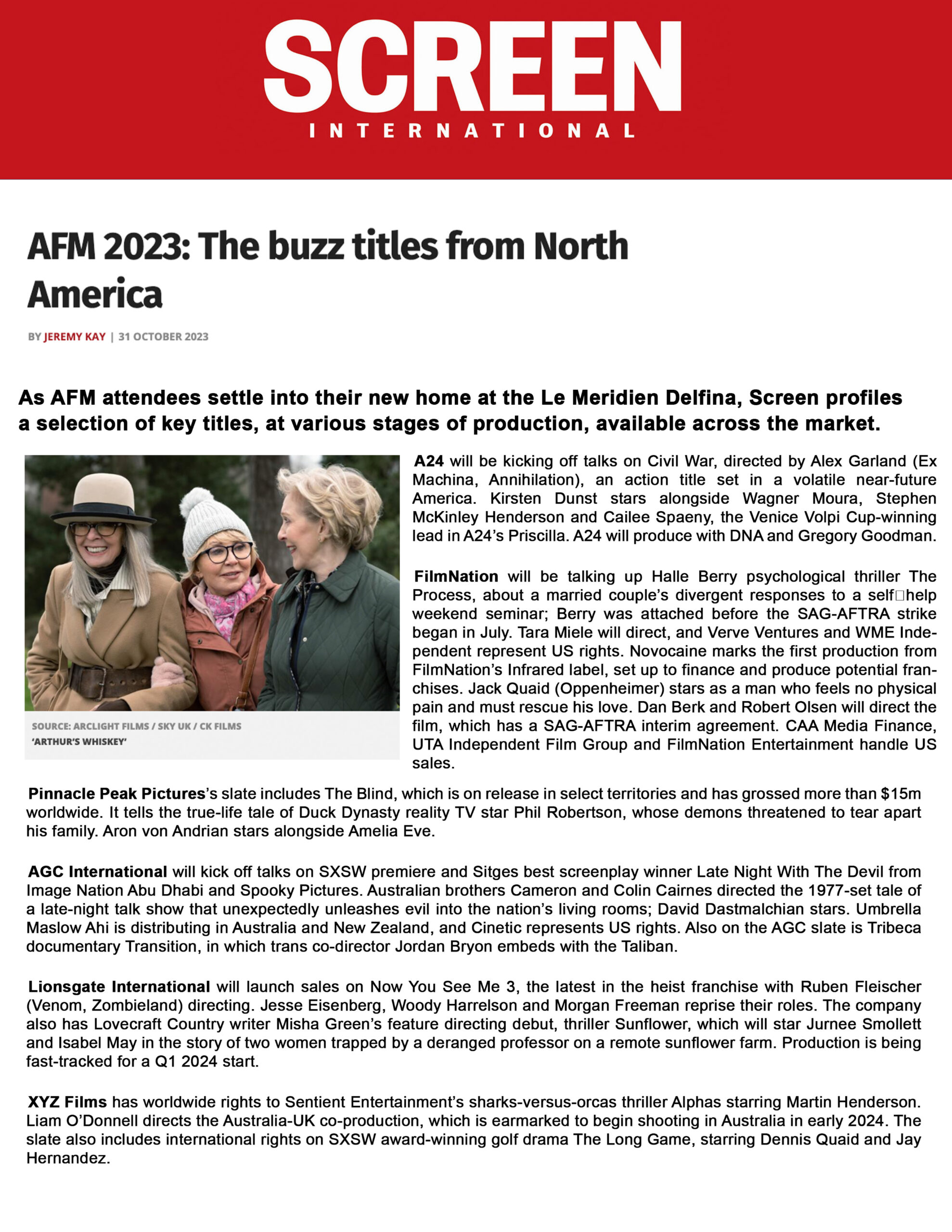 AFM 2023: The buzz titles from North America - Pinnacle Peak Pictures